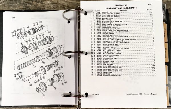 Case 1294 Tractor Service Manual Parts Catalog Repair Shop Set Workshop ...