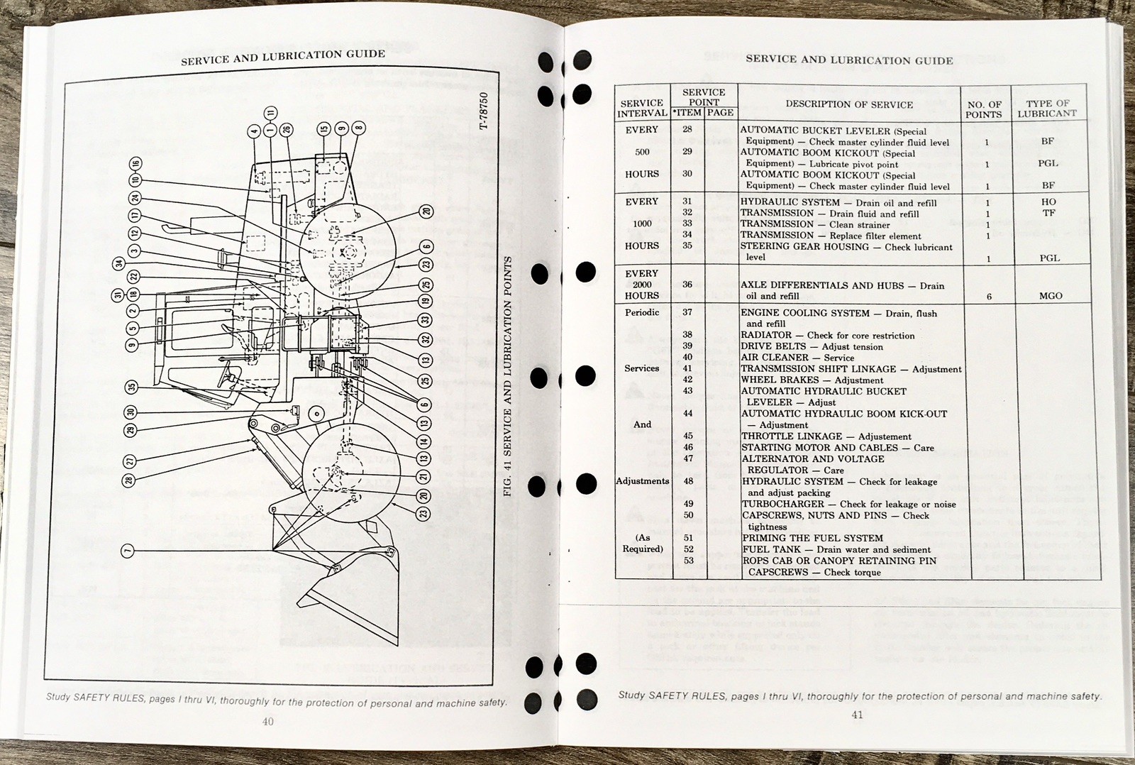 Fiat Allis Chalmers 545B 605B Wheel Loader Operators Manual Owners ...